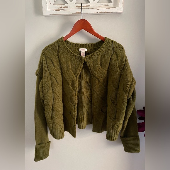 Sundance | Sweaters | Sundance Wool Blend Cable Knit Cropped Open ...